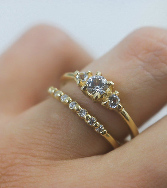 A modern low profile bridal set – Lacee Alexandra