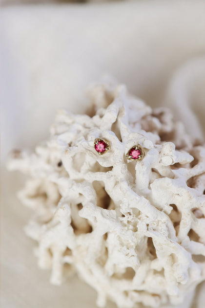 Unique Birthstone Jewelry: Dainty ruby earrings to celebrate a July bi ...