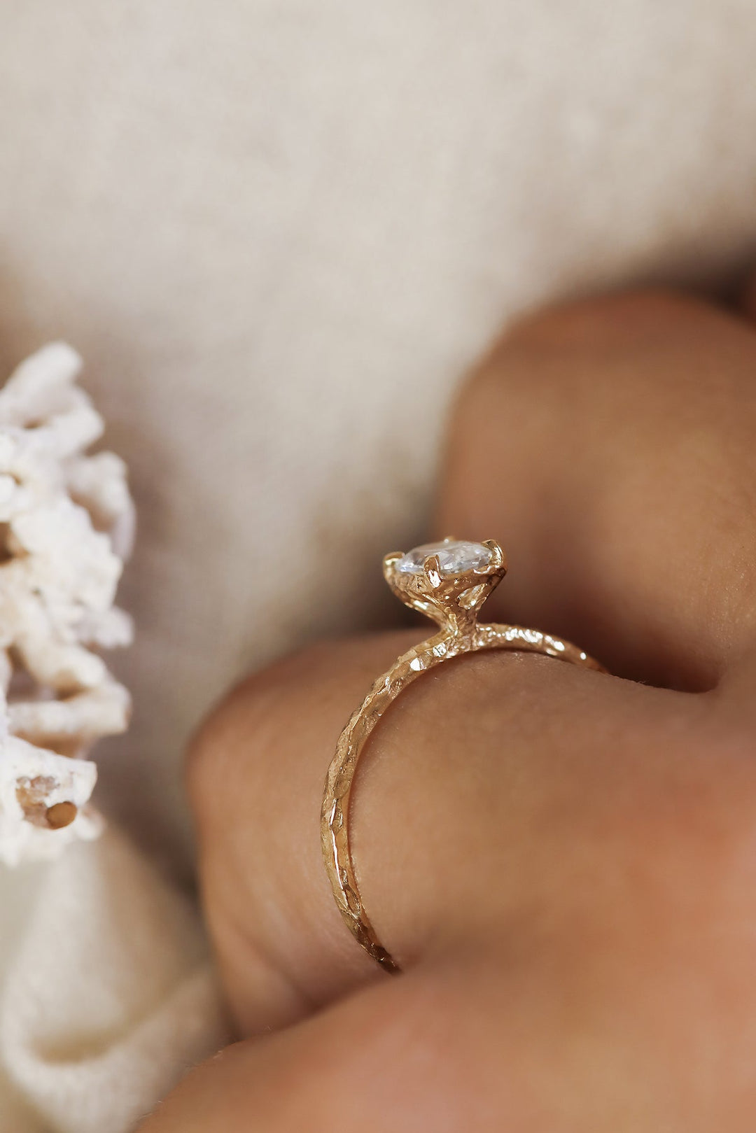 Gold Solitaire Engagement Rings