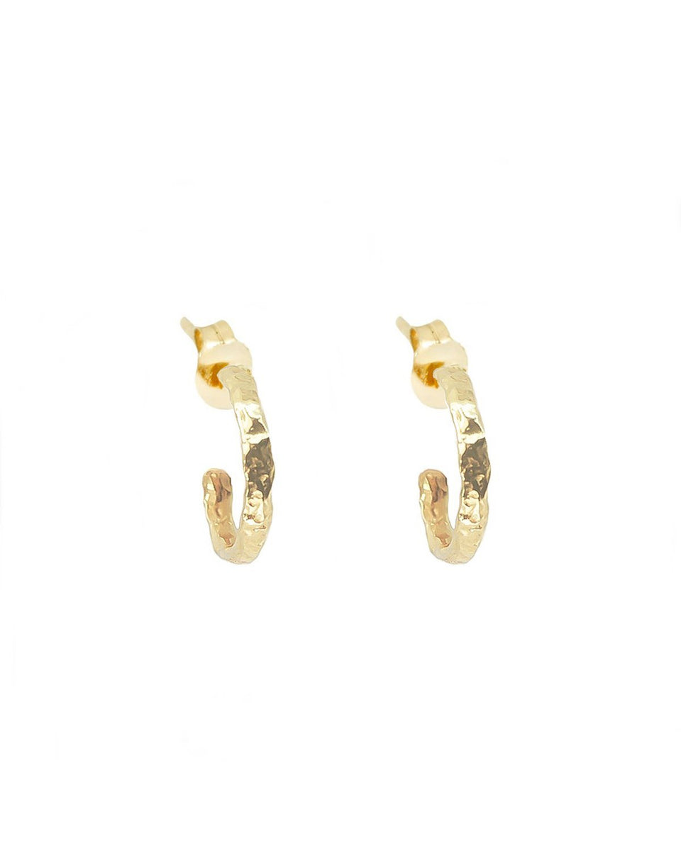 Solid Gold Diamond Charm Hoops – Lacee Alexandra