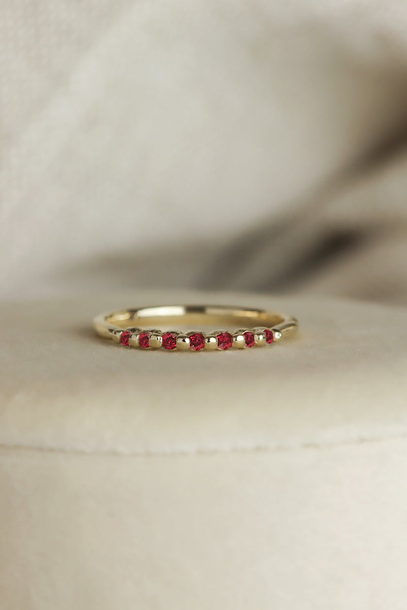 Solid Gold Timeless Ruby Ring – Lacee Alexandra